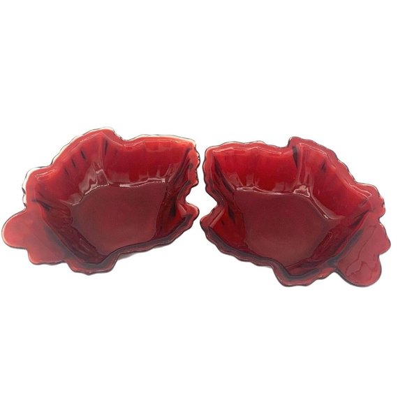 Anchor Hocking | Dining | Anchor Hocking Royal Ruby Red Maple Leaf ...